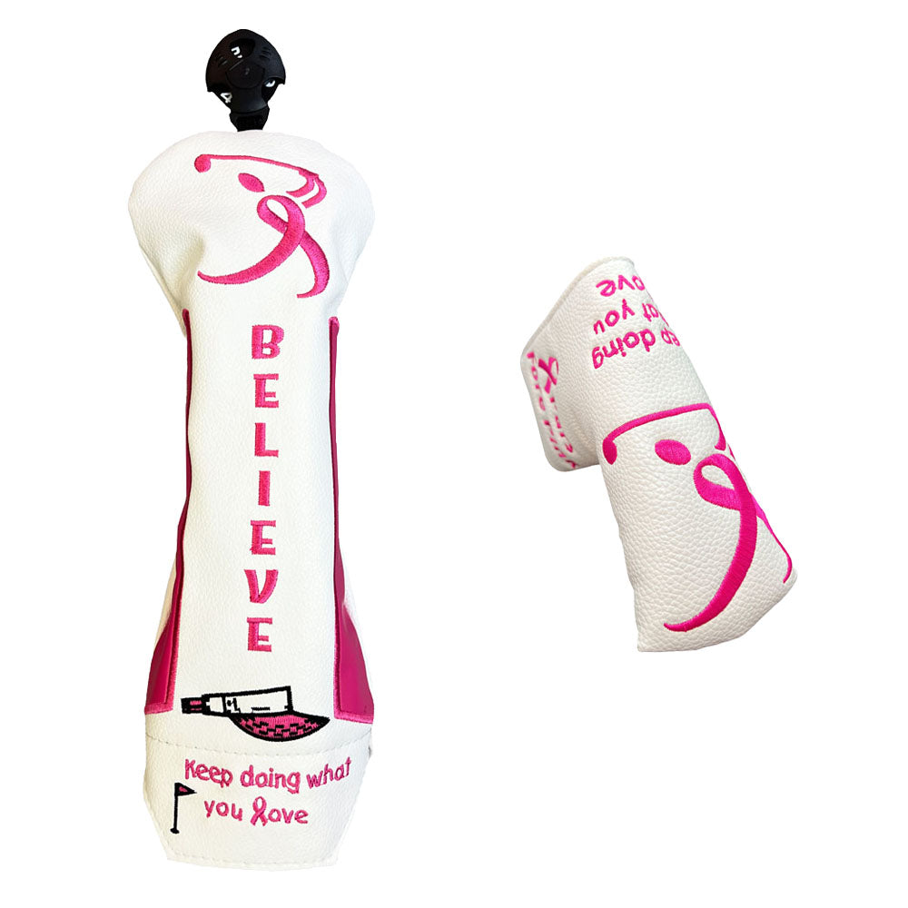 Breast Cancer Awareness Golf Cover Set: 1 Blade & 1 Utility Cover ...