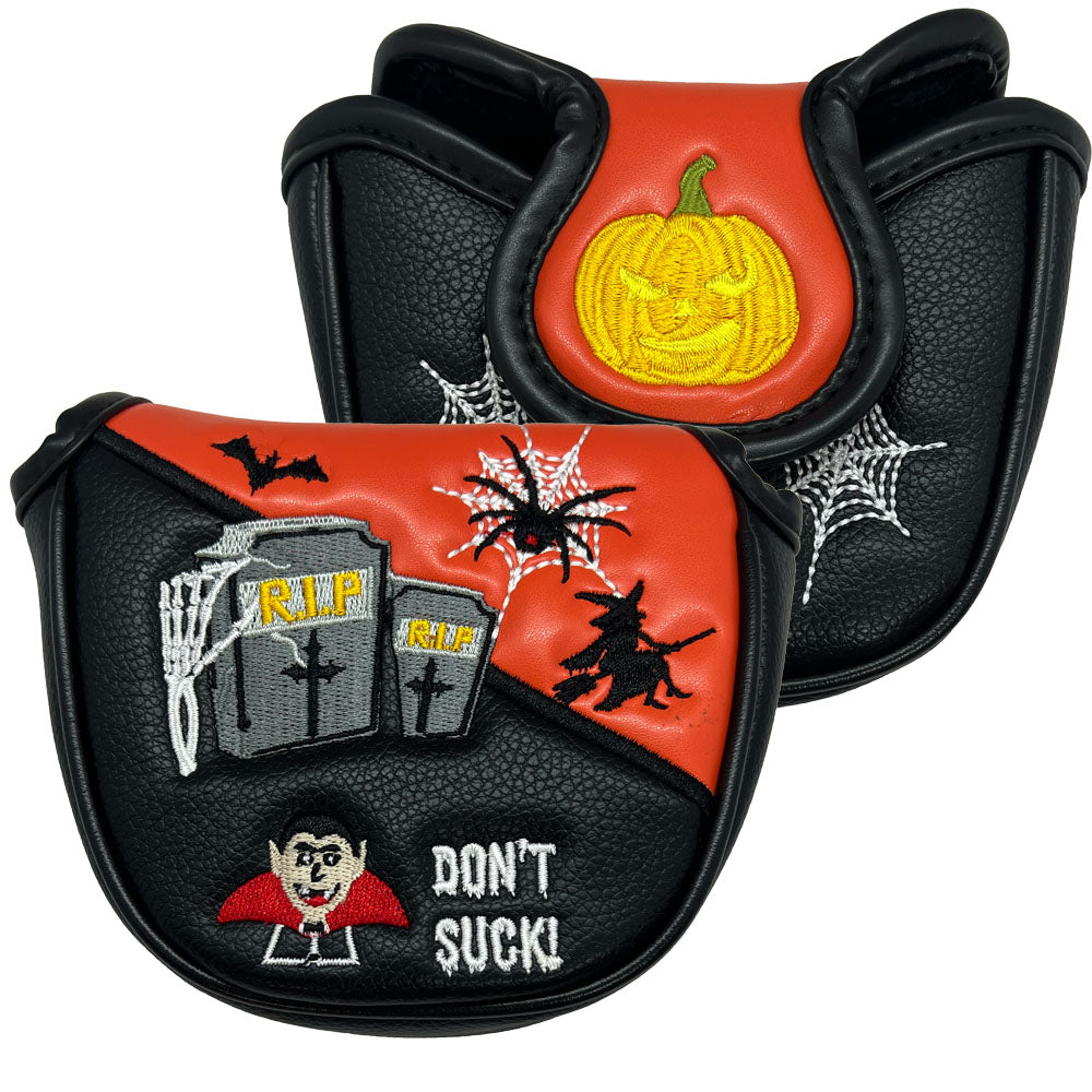 Halloween Golf Mallet Putter Cover | Orange & Black Golf Headcover ...