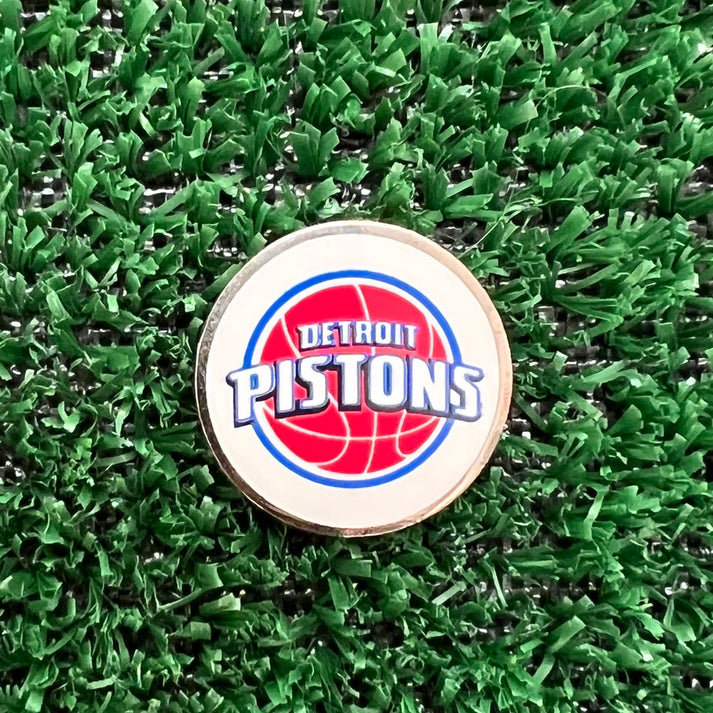 Detroit Pistons Single-Sided Golf Ball Marker | For Basketball Fans ...