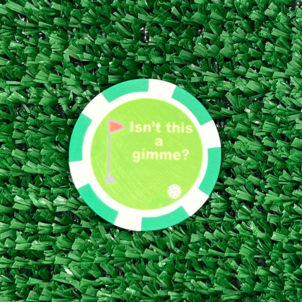 Isn’t This a Gimme Poker Chip Ball Marker | No Excuses – Giggle Golf