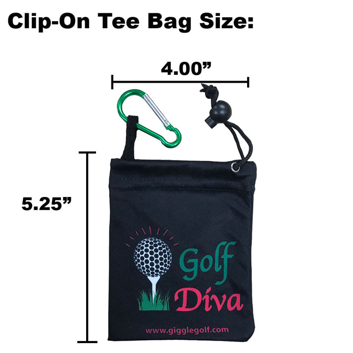 Golf Diva Golf Tee Bag – Fun and Stylish | Perfect for Women Golfers ...
