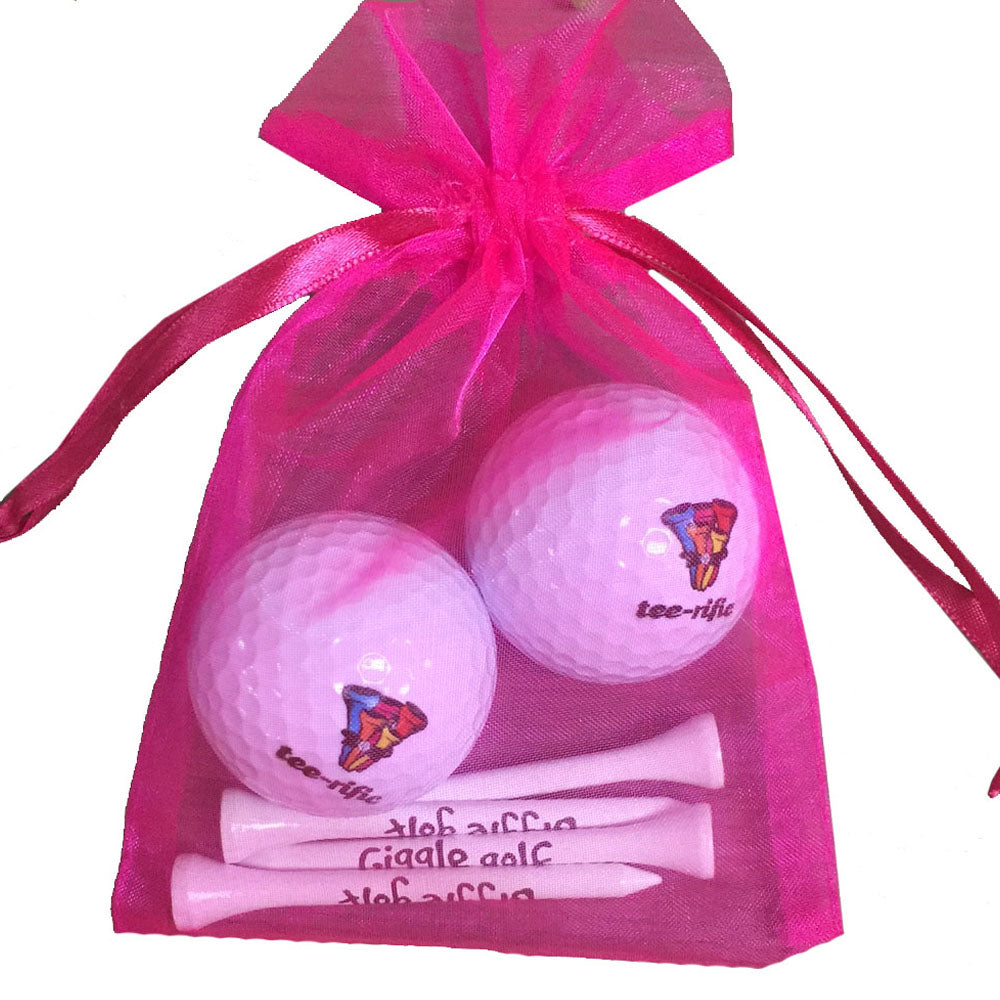 Golf Ball & Wooden Tee Packs | Logo Golf Ball Packs | Giggle Golf
