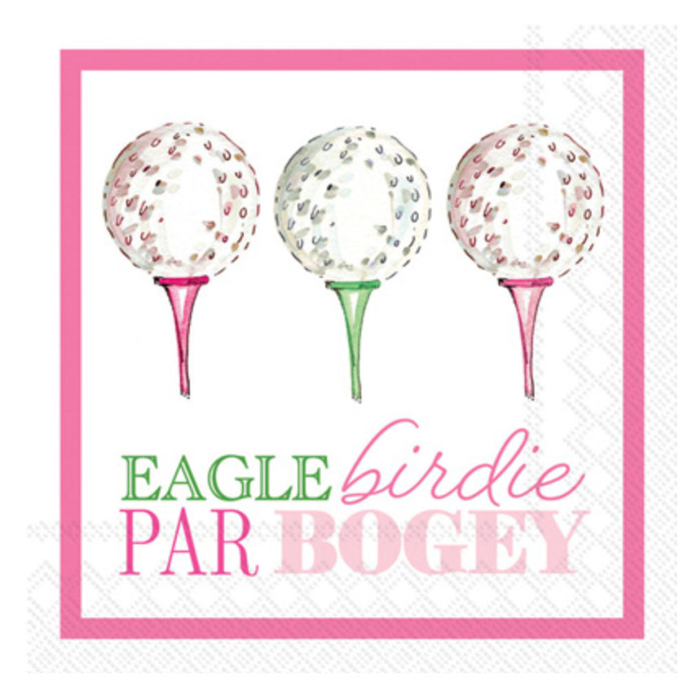 Eagle Birdie Par Bogey Golf Cocktail Napkins | Giggle Golf