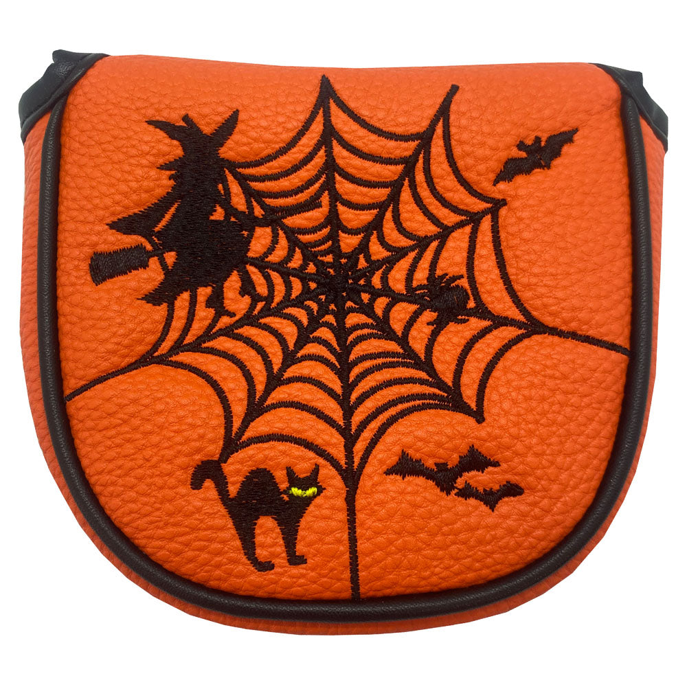 Orange & Black Halloween Golf Mallet Putter Cover | Giggle Golf