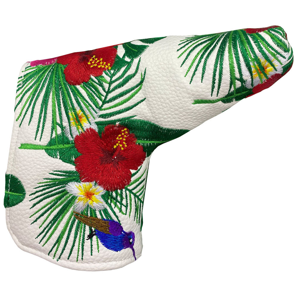 Tropical Floral Blade Putter Cover With Magnetic Closure | Giggle Golf