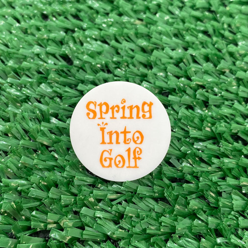 Spring Into Golf Quarter Size Plastic Golf Ball Marker | Giggle Golf